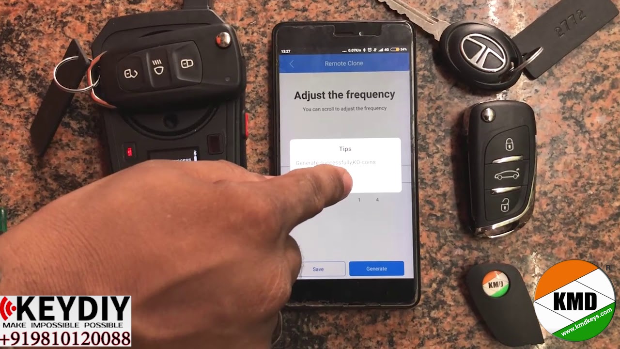 KMD KD X2 SUCCESSFULLY COPIED TATA TIAGO REMOTE AND TRANSPONDER WITH ...