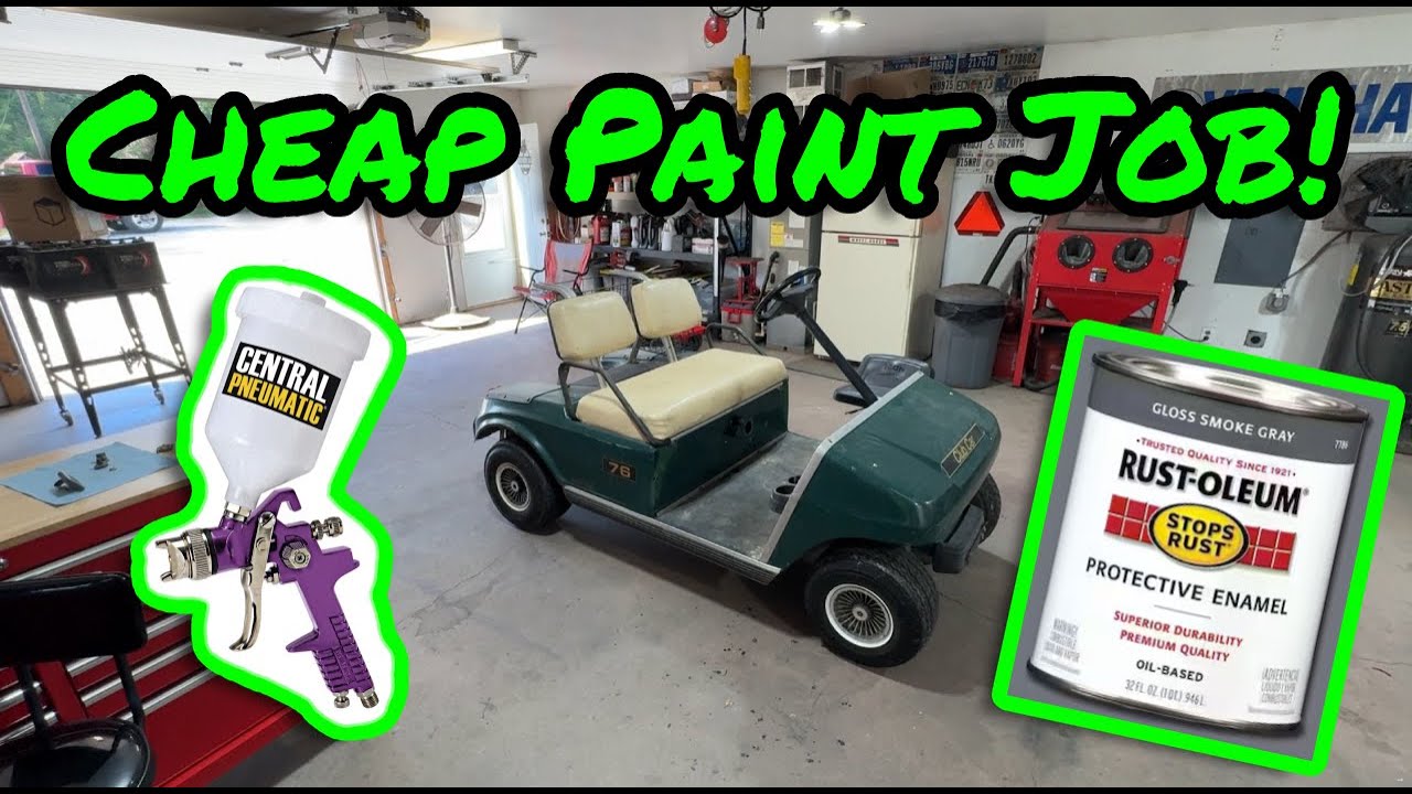 Budget paint job for a budget cart! - YouTube