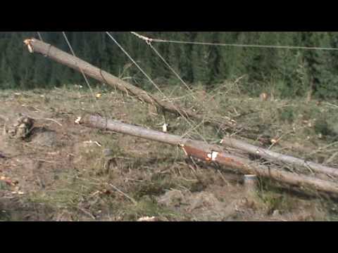 Dennis Hayes Logging - Madill 172 Yarder - Pulling in First Drag/Turn ...