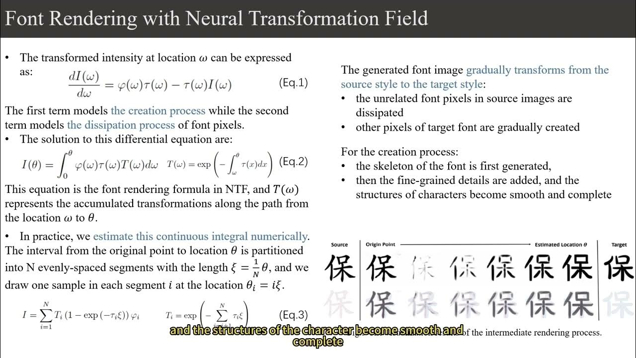 The presentation for the paper “Neural Transformation Fields for Arbitrary-Styled Font ...