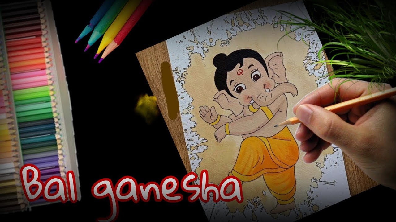 Shree Ganesh Ji Drawing, Ganesha Drawing, Outline Tutorial - YouTube