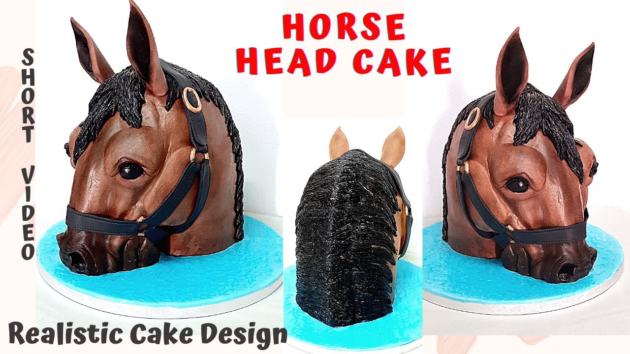 Horse cake 🐴 quick video | Carved Horse head cake design - YouTube