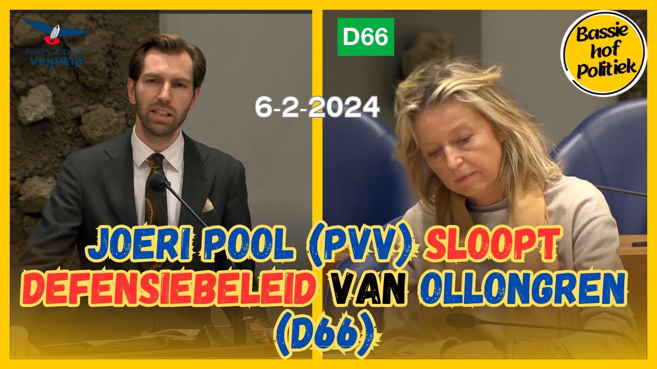 Joeri Pool (PVV) sloopt defensiebeleid van Ollongren (D66) in zijn ...