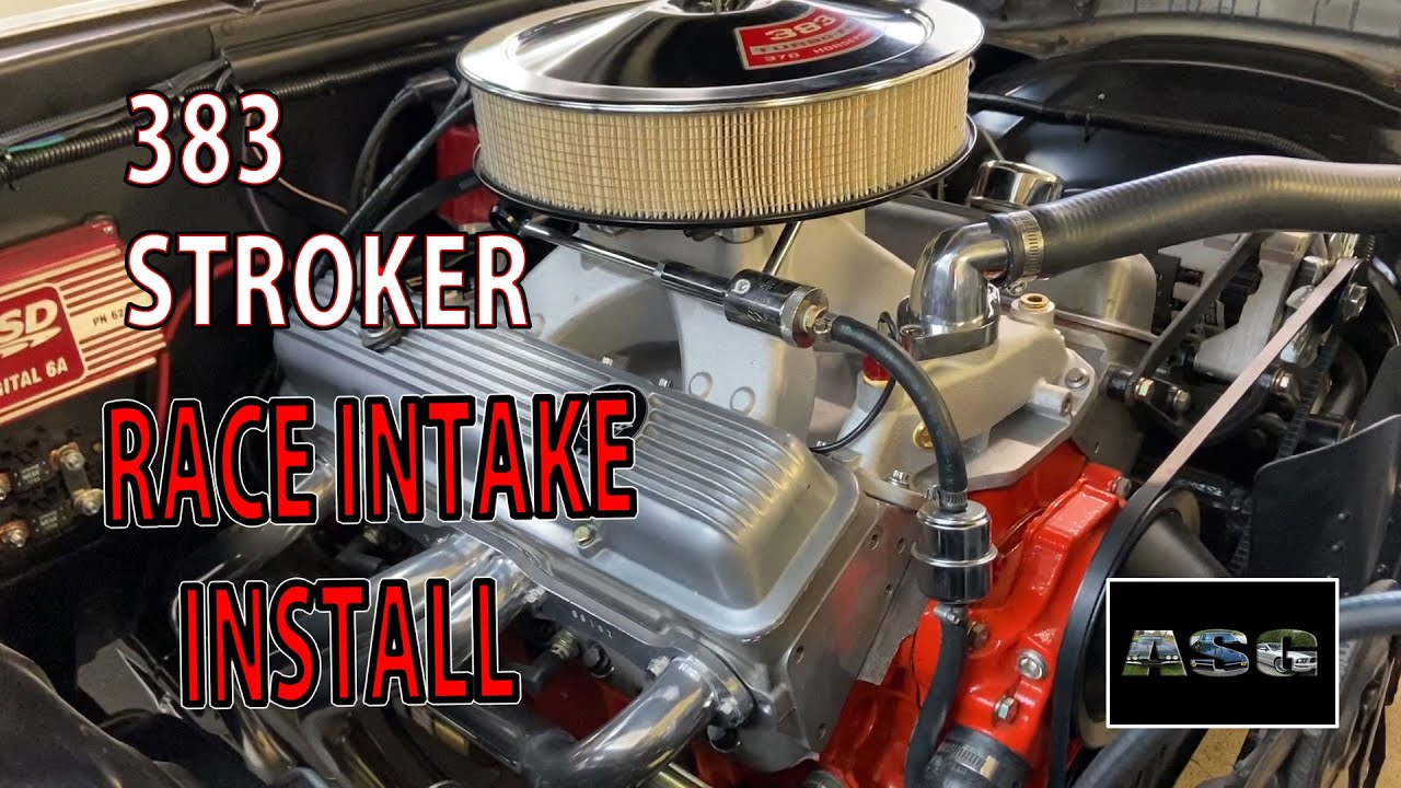 Chevy Nova intake manifold install how to. - YouTube