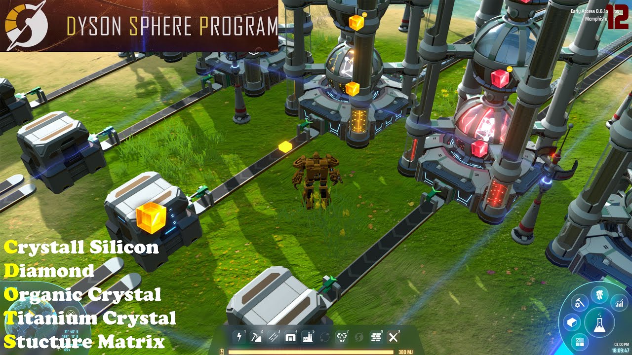 12. Dyson Sphere Programm - Crystal Silicon, Diamond, Organic Crystal ...