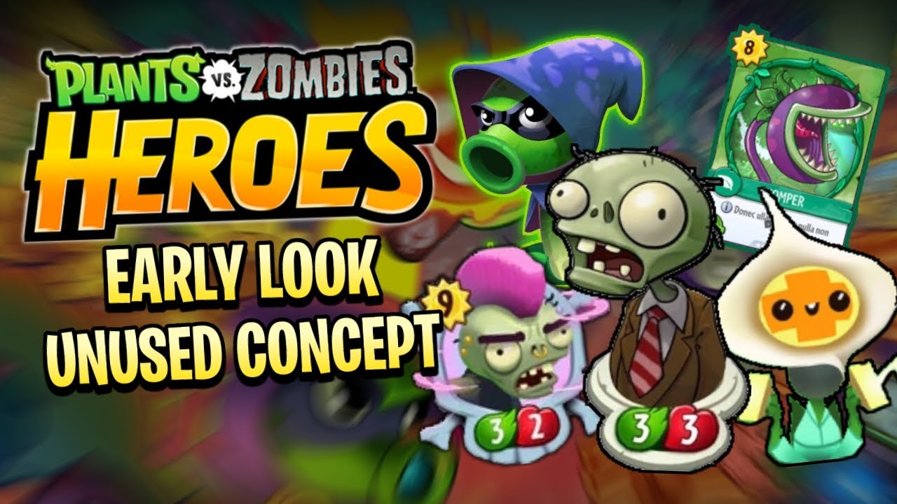 Plants vs Zombies Heroes Unused Concept and Early Looks - YouTube