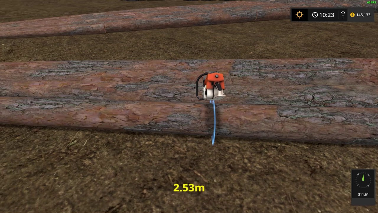 Farming Simulator 17 Logging with chainsaw - YouTube