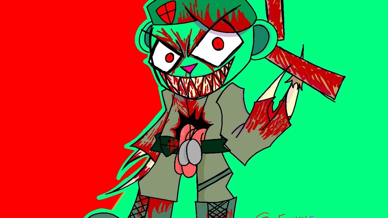 Friday Night Funkin' V.S Flippy Flipped Out | Kapow Flippy | Speedpaint ...