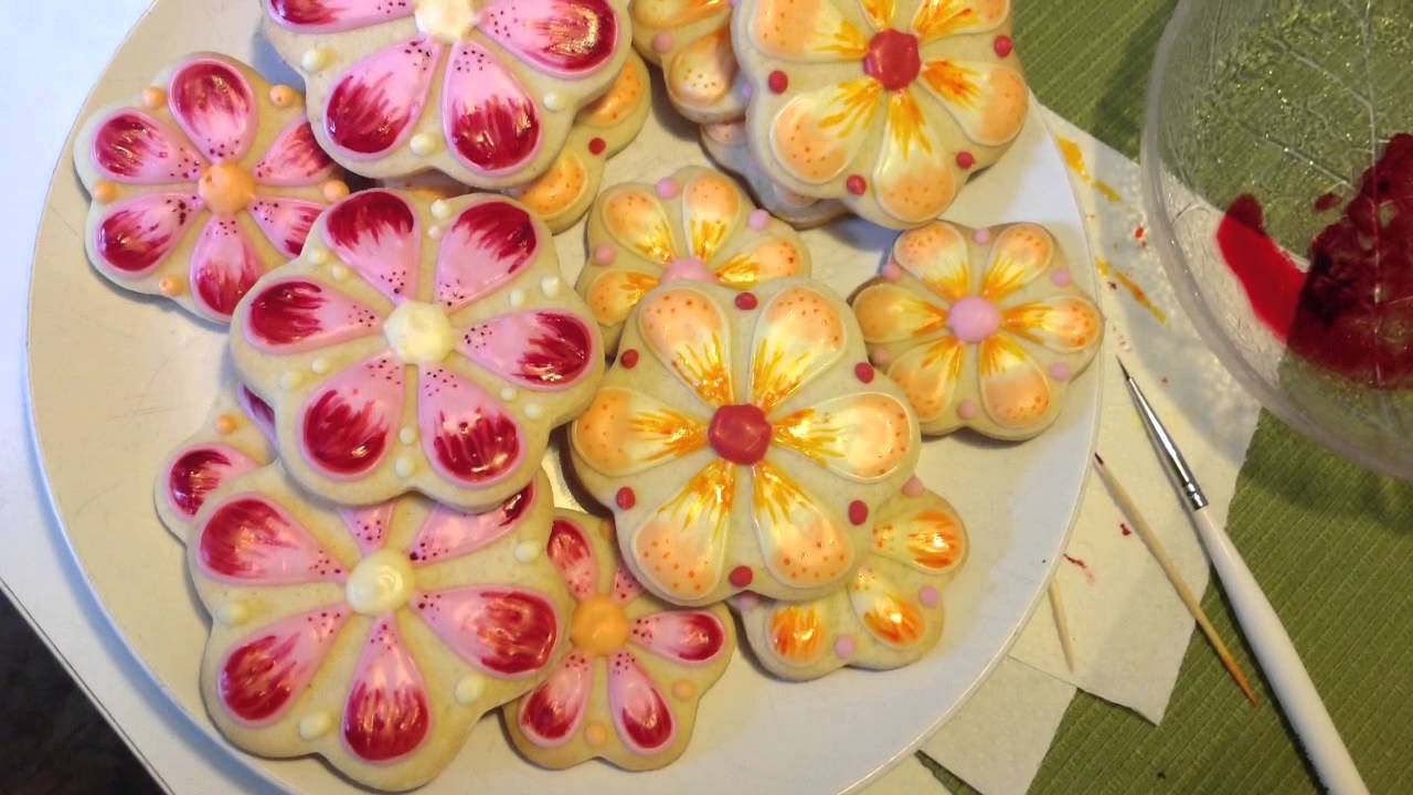 Blumenstrauß aus Keksen - YouTube