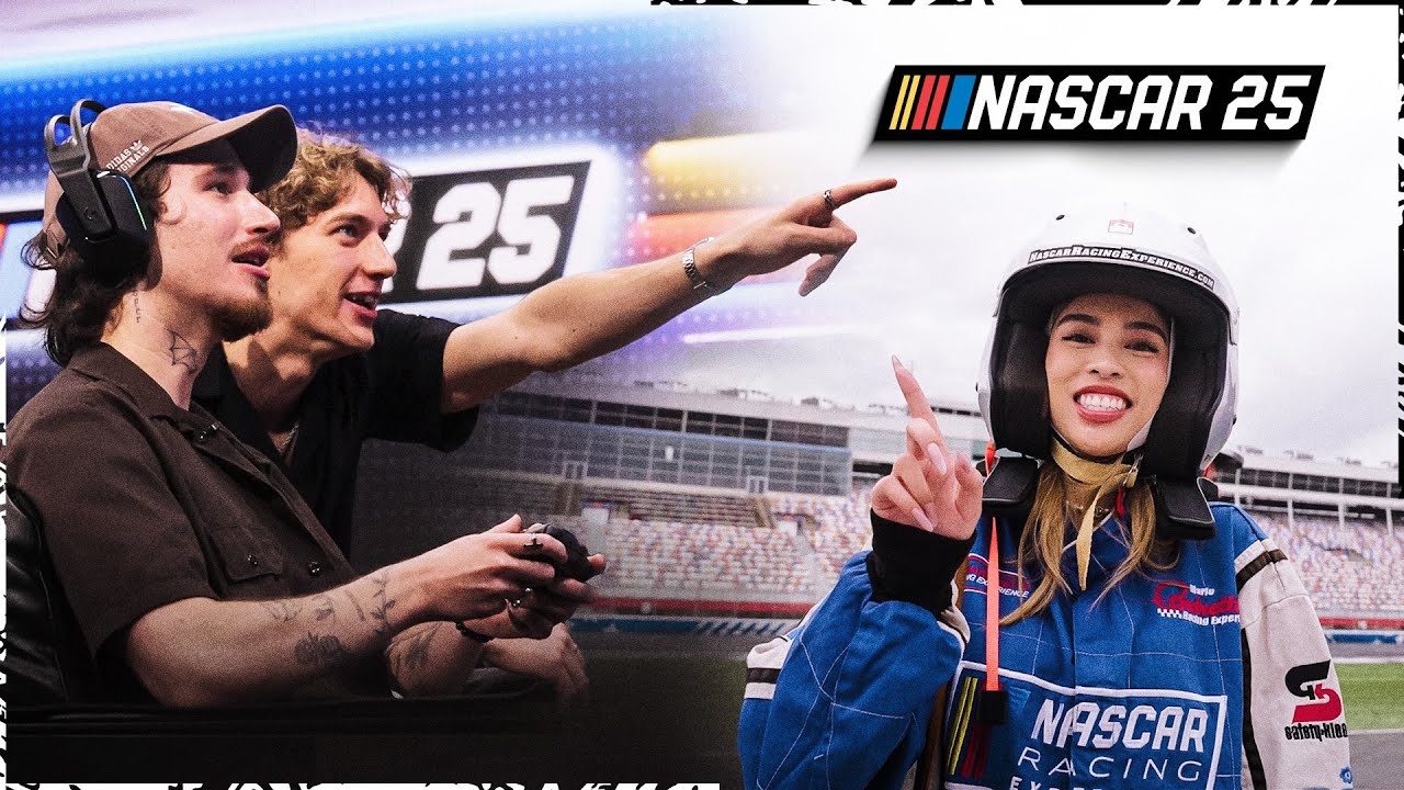Gamers Try NASCAR 25 and Go 150 MPH in Real Life - YouTube