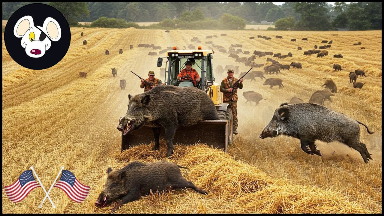 Texas Farmers Deal With Wild Hog - Fierce Chase From The Fields Into ...