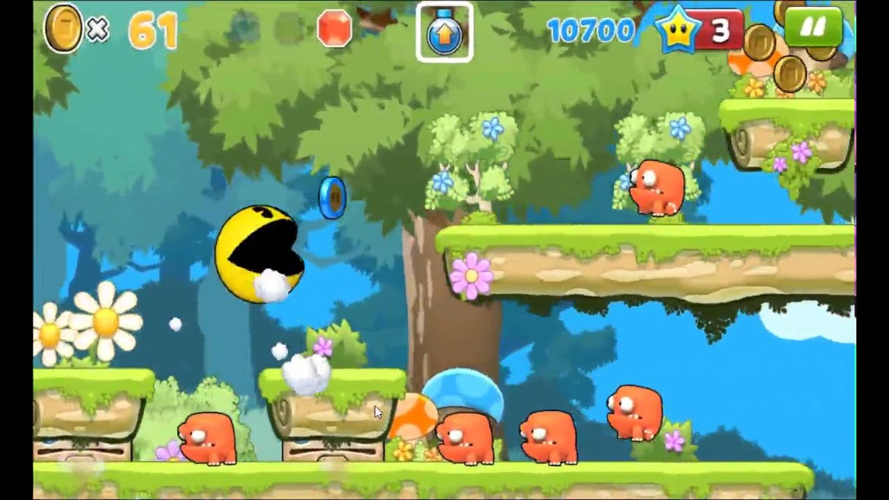 Mega Run meets パックマン - ステージ 1-4 - YouTube