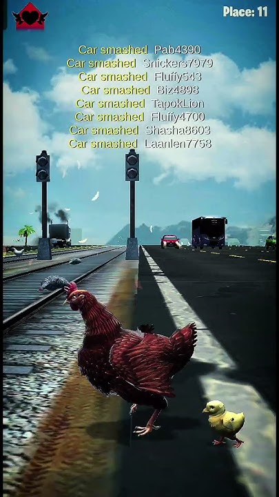 CHICKEN ROAD CROSSING GAME #shorts - YouTube