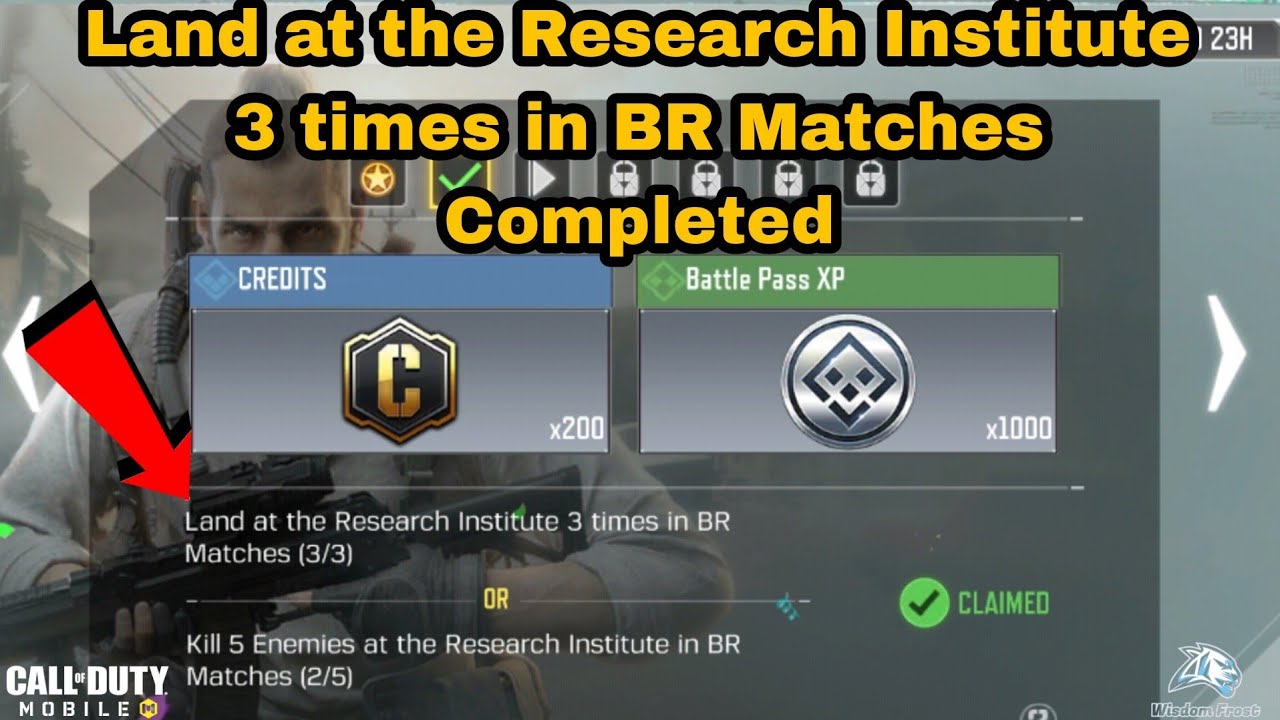 How to Land at the Research Institute 3 times in BR Matches Cod Mobile ...