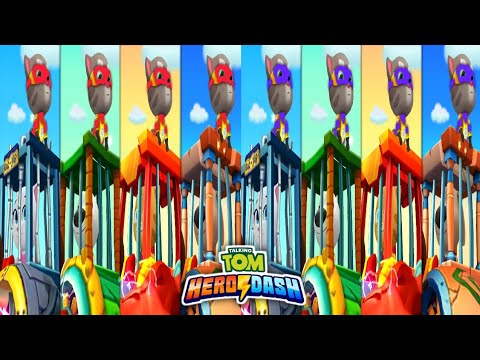 Talking Tom Hero Dash Save The City - Super Tom Red & Blue Suit ...