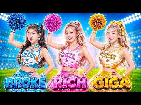 Broke Blue Vs Rich Pink Vs Giga Rich Yellow At Cheerleader Makeover Contest!
