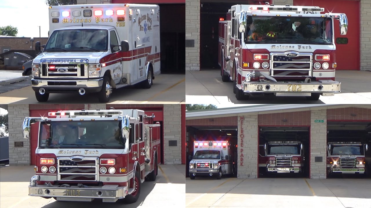 *FULL HOUSE* Melrose Park IL Fire Dept Engine 702, Engine 703 (Spare ...
