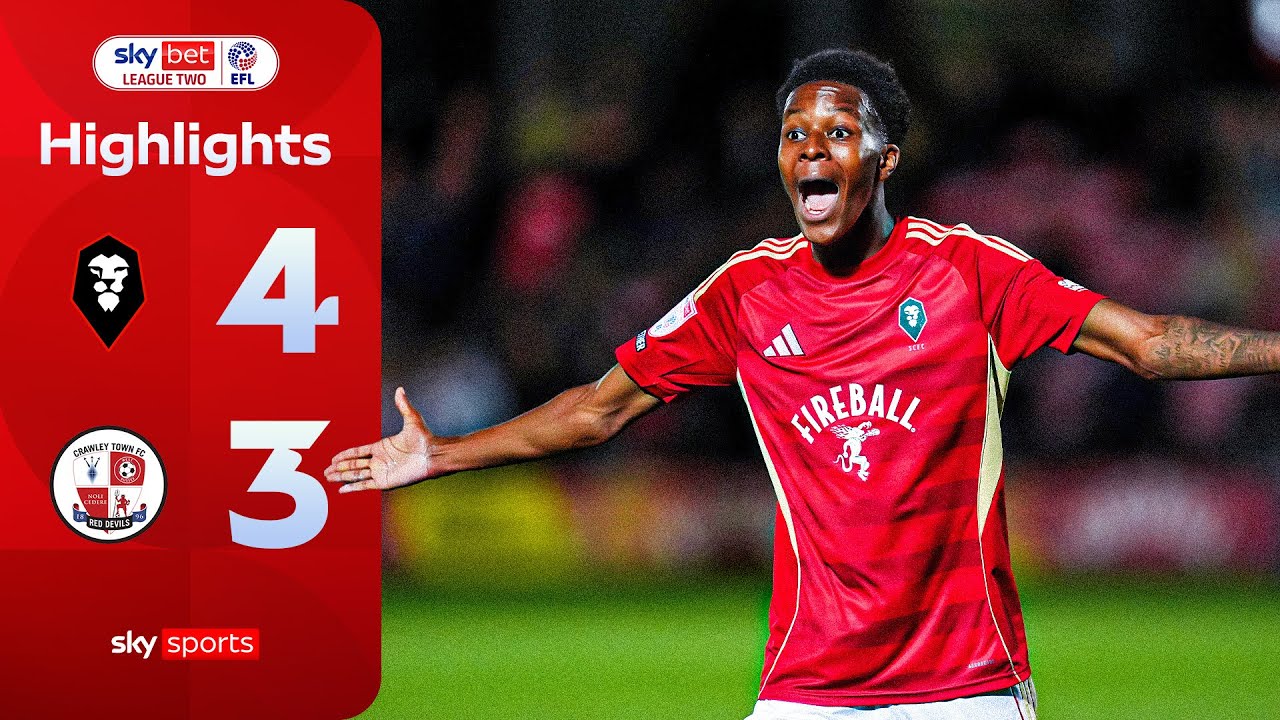 Cesay scores dramatic LATE winner! 😰 | Salford 4-3 Crawley | EFL ...