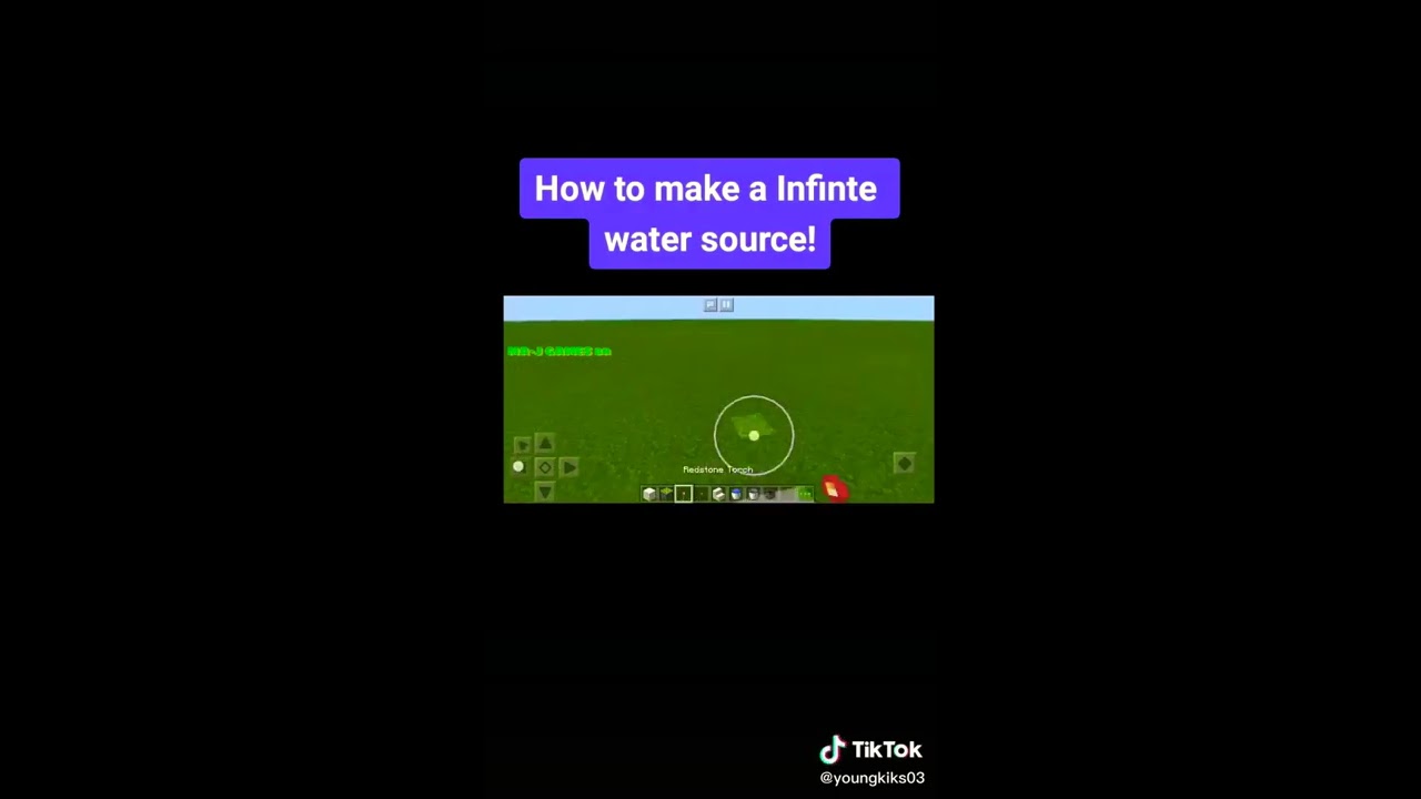 How to make infinite water source - YouTube