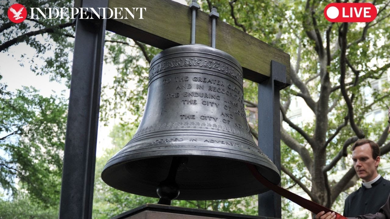 Live: Bell of Hope marks exact moment first plane hit World Trade ...