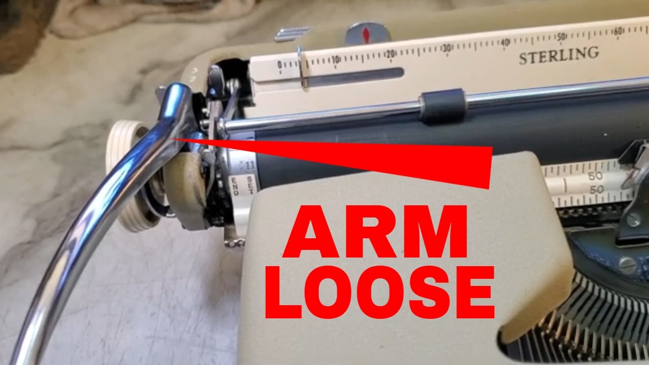 Smith Corona Typewriter Return Arm Loose, Removed, Repaired, Tightened ...