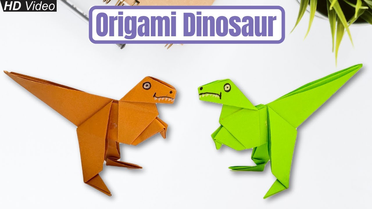 Easy Origami Dinosaur | How to Make an Origami Paper Dinosaur | DIY ...