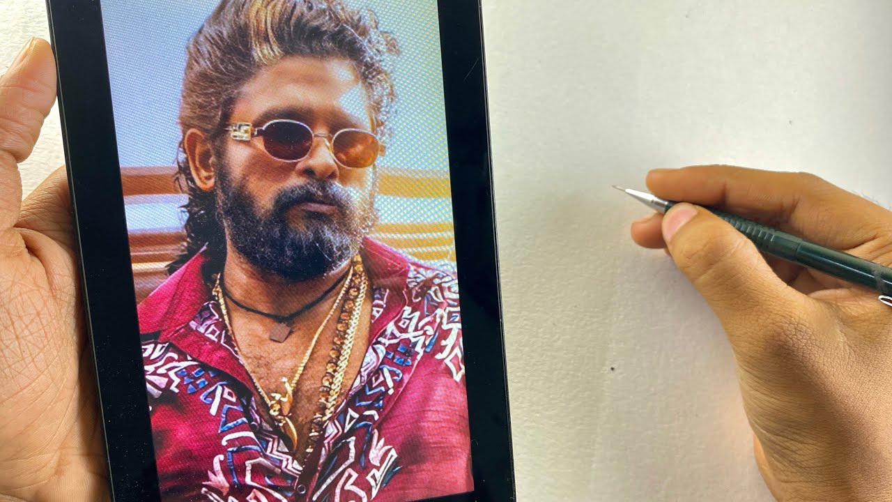 Pushpa 2 drawing 😍|| Allu arjun Drawing Tutorial Step By Step For ...