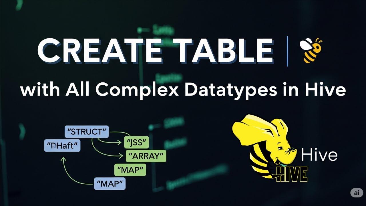 Create Table (Hands On) with all Complex Datatype | www.smartdatacamp.com - YouTube