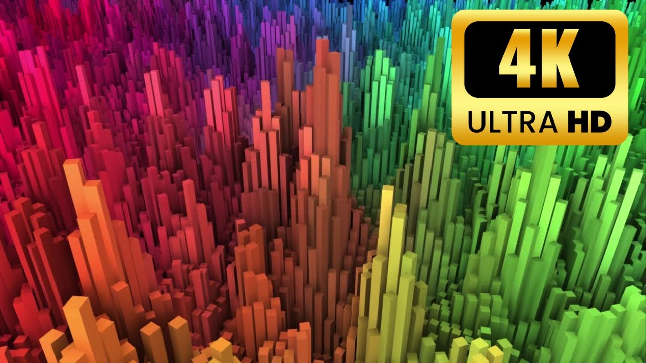 Rainbow Pillars 3D Building Abstract Background - YouTube
