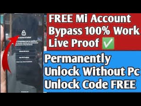 Redmi 3s MI Account Unlock & Password How To Remove/Bypass It Free ...