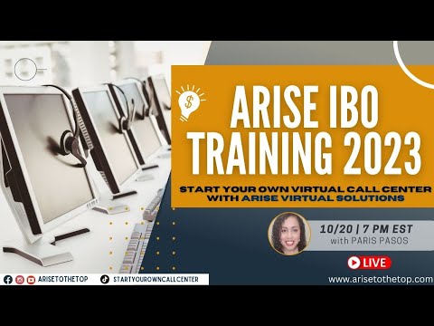 Arise IBO Training 2023 | Start Your Own Virtual Call Center | Arise ...