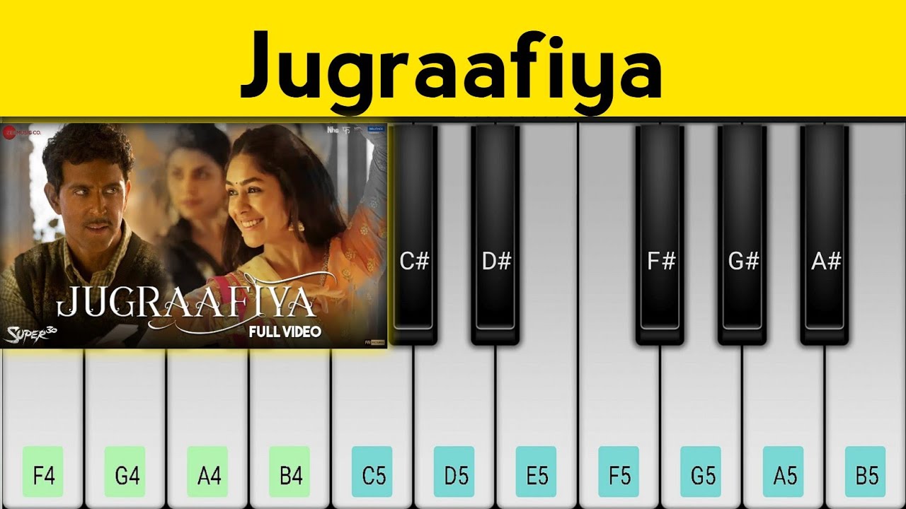 Jugraafiya | Super 30 | Piano Tutorial With Notes - YouTube
