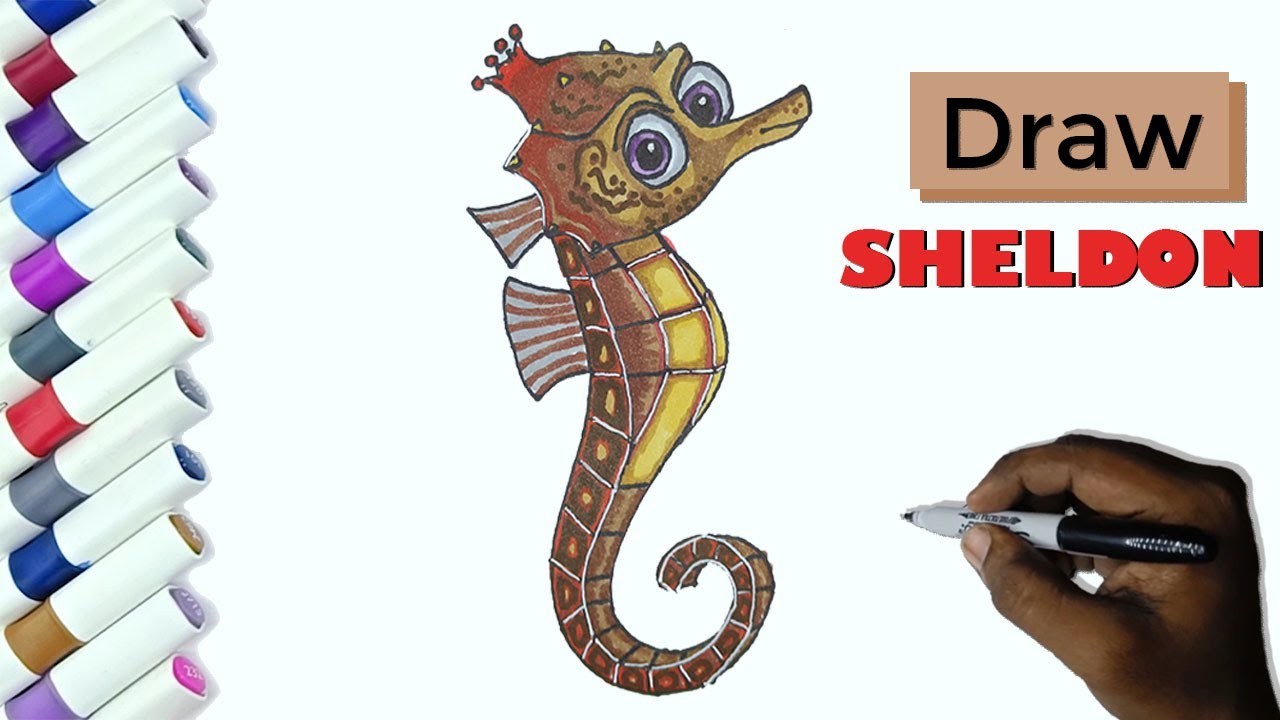 Drawing Sheldon !!! How To Draw Sheldon from Finding Nemo - YouTube