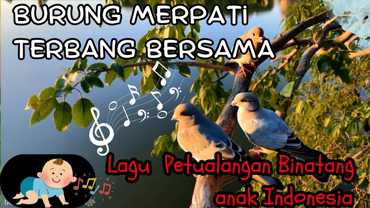 Burung Merpati Terbang Bersama - Lagu Anak Ceria | Animasi 3D Hewan ...