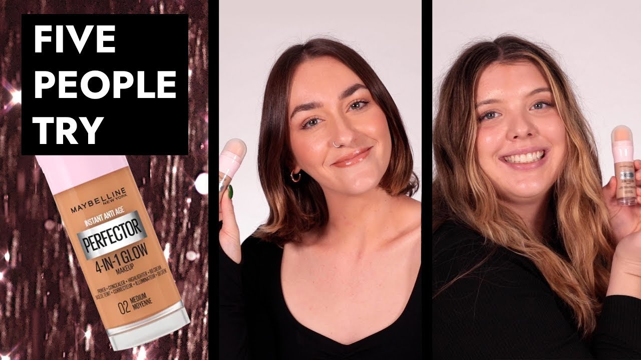 5 People Try The TikTok Famous Dupe | Maybelline 4-In-1 Glow Foundation ...
