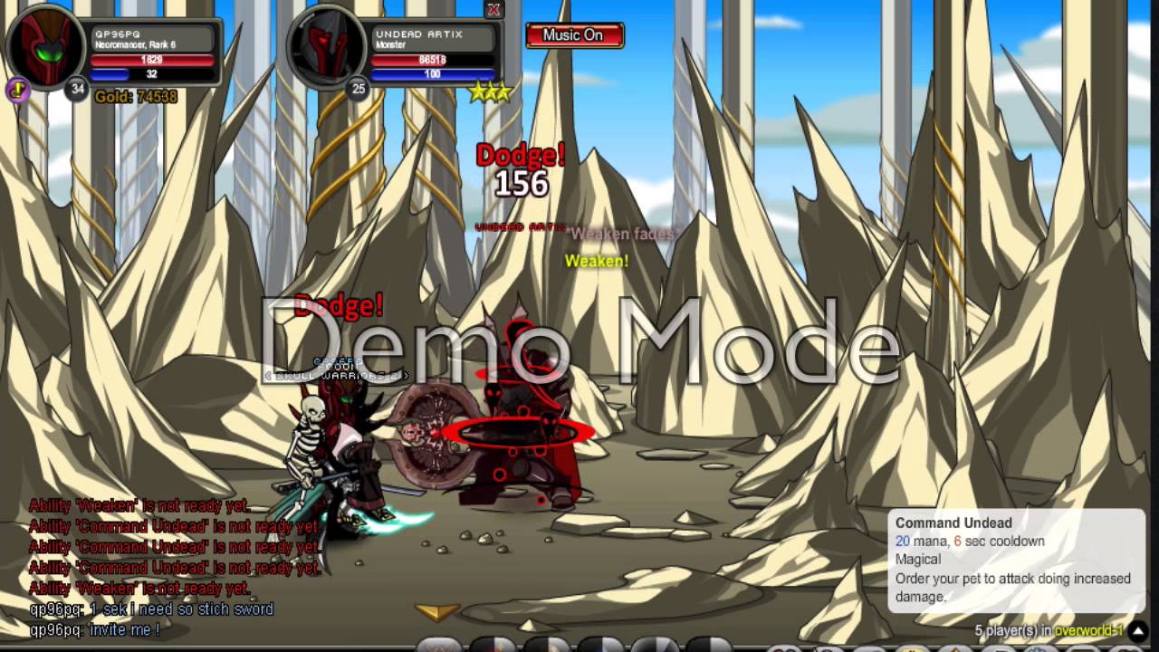 AQW how to kil. UNDEAD ARTIX - YouTube