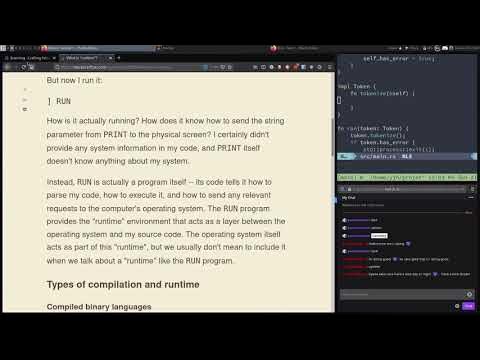 Learning about Crafting Interpreters with Rust! [6th June 2021] - YouTube
