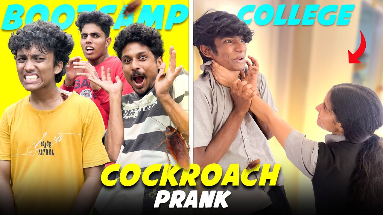 അടി ആയി😡🥵COCKROACH PRANK ON BOOTCAMP & COLLEGE 😵||EDWIN BCB - YouTube