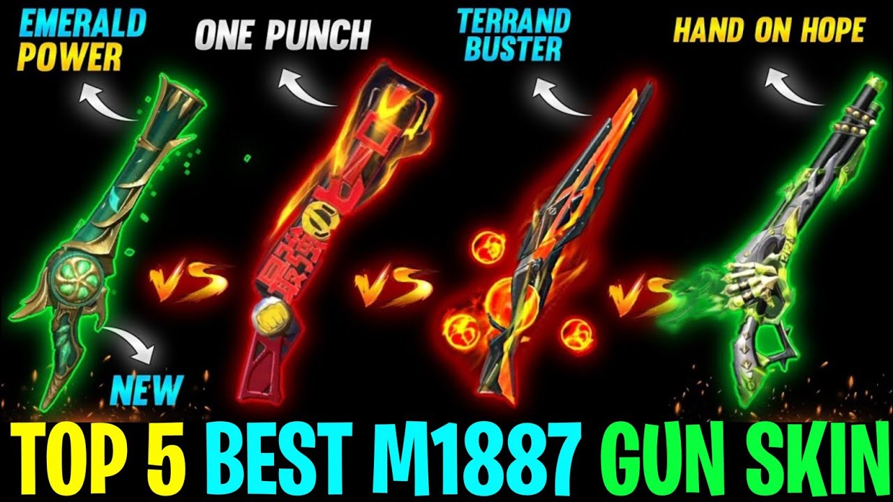Top 5 M1887 Gun Skin in Free Fire 💥 எது சிறந்த M1887 Gun SKIN தெரியுமா ...