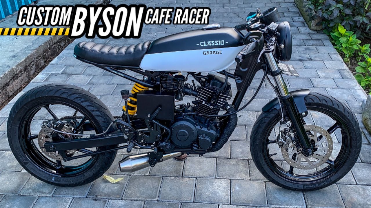 YAMAHA BYSON CUSTOM CAFE RACER - REVIEW - YouTube