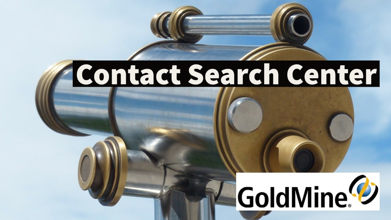 THE QUICK way of finding information in GoldMine CRM - YouTube