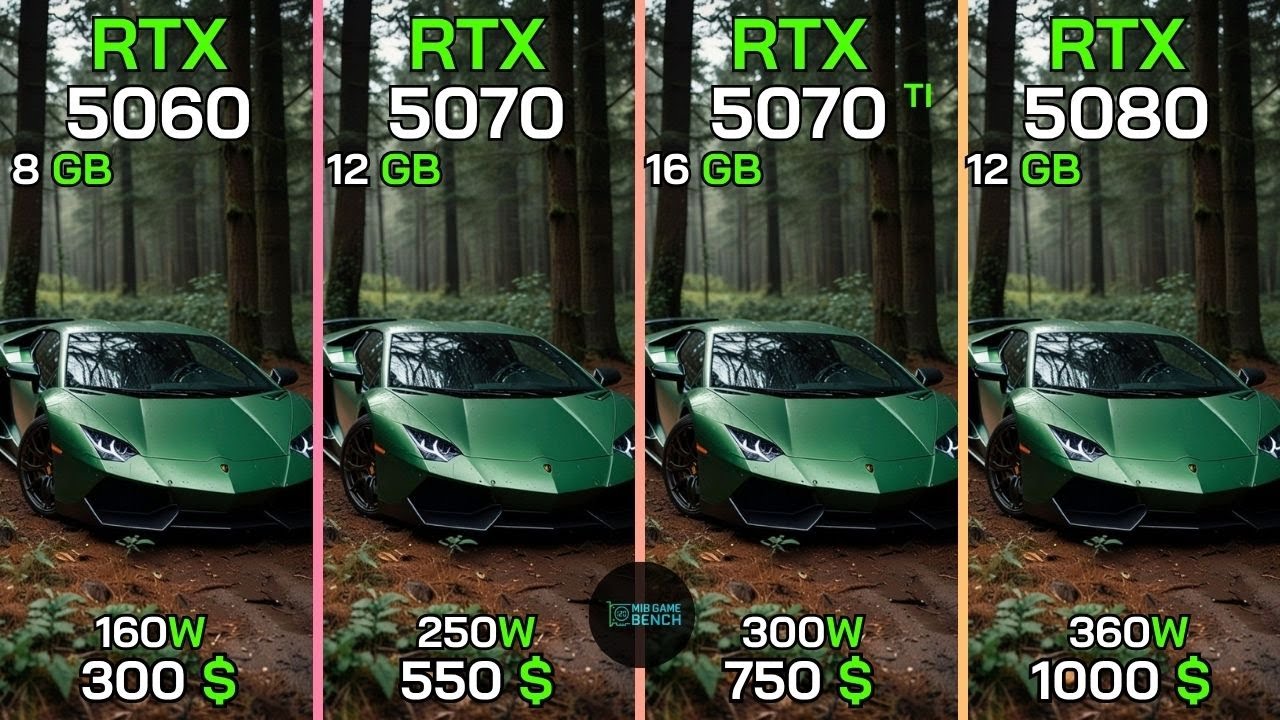 RTX 5060 vs 5070 vs 5070 Ti vs 5080 FPS Showdown! test in 10 games ...