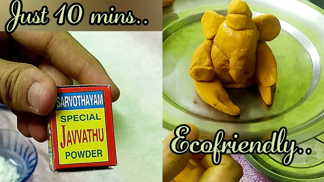 Handmade Pillayar at home | Turmeric Vinayagar | DIY Ganapathi Making ...