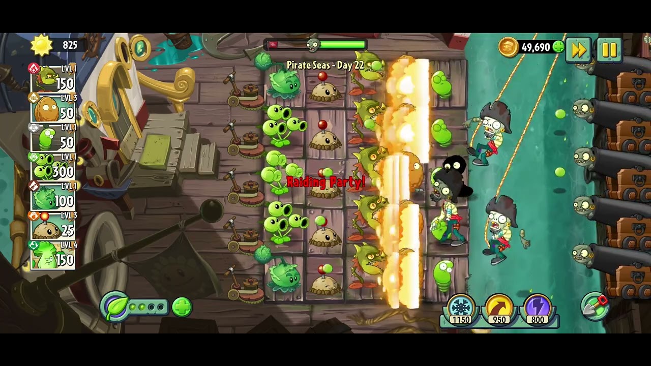Plants vs Zombies 2- PvZ2 - Pirate Seas Day 22 Walkthrough #pvz2 # ...