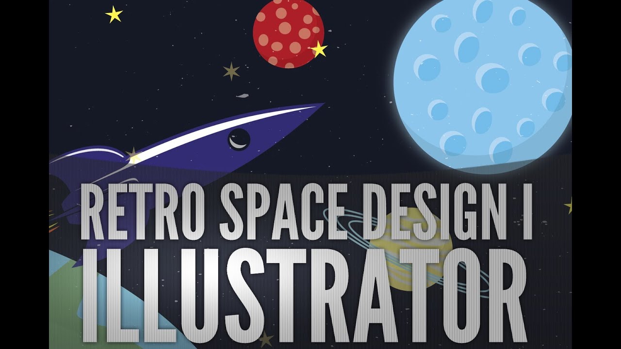 Retro space design i Illustrator - YouTube