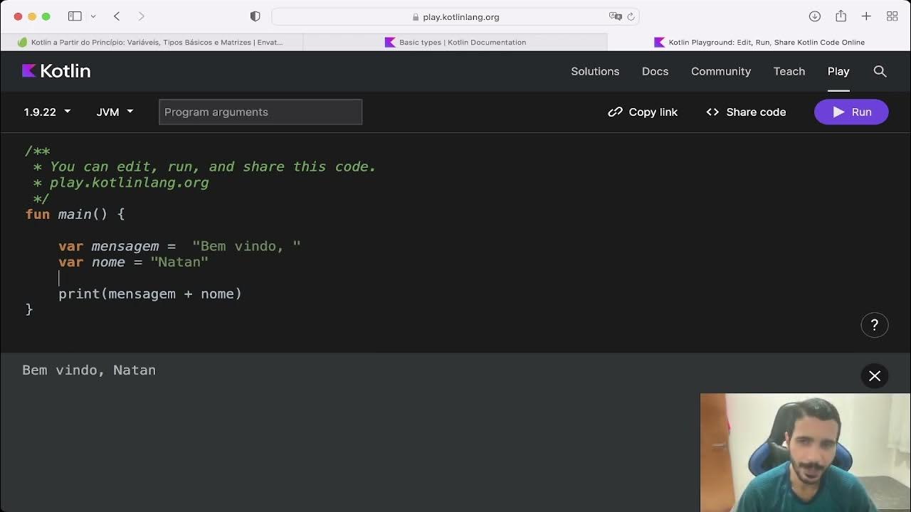 Curso básico de Kotlin - Variáveis - YouTube