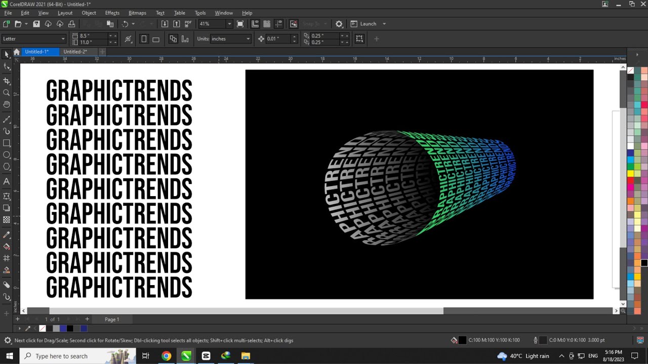 Creative Text Effect Tutorial For Experts & Beginners - Coreldraw with ...
