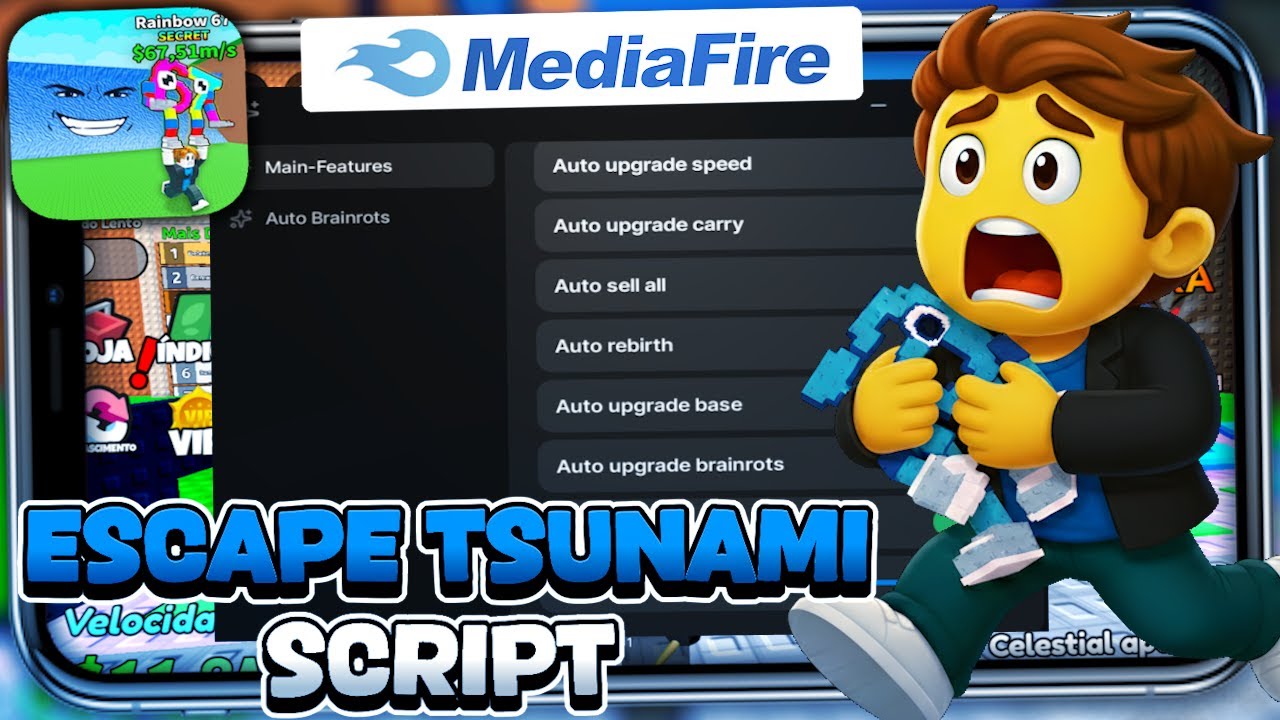 Escape Tsunami For Brainrot SCRIPT - DUPE - INF MONEY - AUTO CELESTIAL - SPEED CHANGER - MORE ...