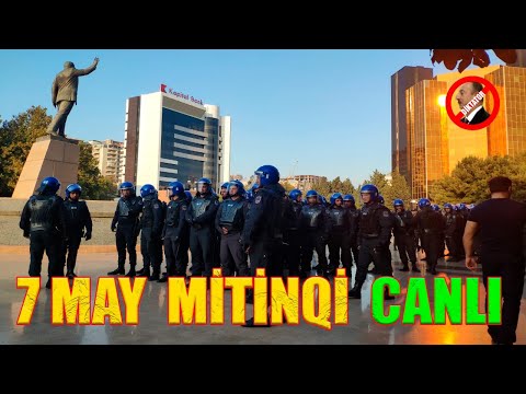 Bakıda MİTİNQ- 28 may metrosunun qarşısından canlı yayım