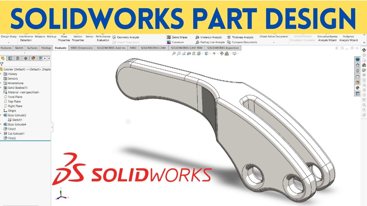 Mechanical parts design in SolidWorks | CAD Tutorial | CAD359 - YouTube